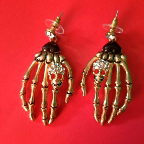Jewelry | Goth Rockabilly Skeleton Hands Earrings | Poshmark